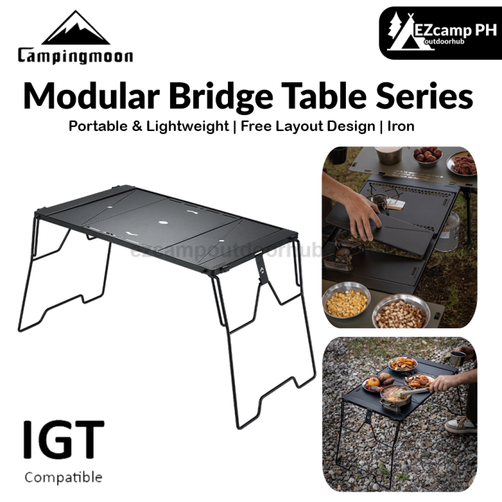 Campingmoon Modular Bridge Table Series Portable Lightweight Foldable ...