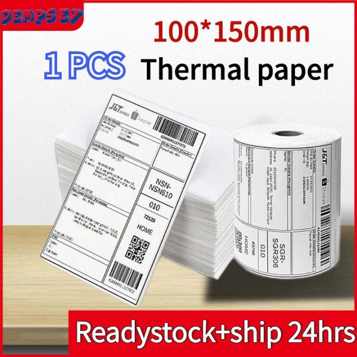 1pcs Roll Thermal Sticker A6 Paper Roll Fold Stack Airway Bill Label ...