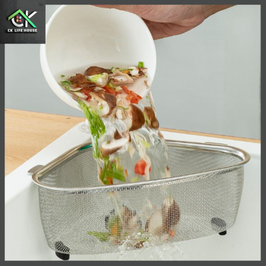 (🇲🇾READY STOCK) Triangle Sink Drain Basket / Stainless Steel Storage ...