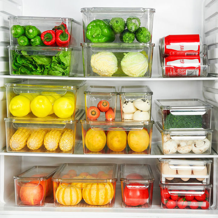 ReTouch Acrylic Food Storage Container Transparent Lid Pullable Sturdy ...