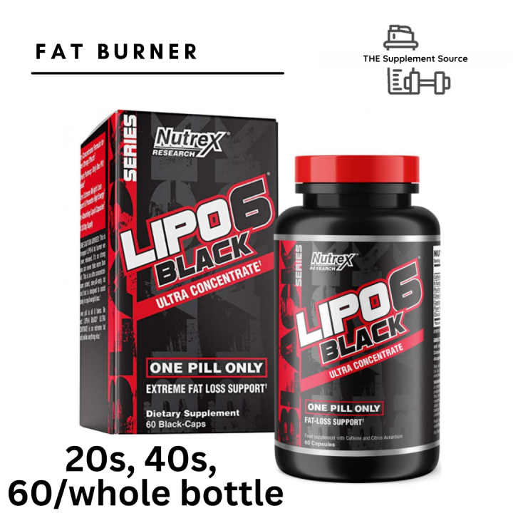 Lipo 6 Black Ultra Concentrate Fat Burner 20, 40, 60 caps Weight Loss ...