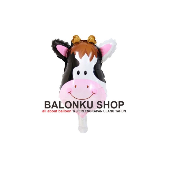 Balon Foil Kepala Animal / Balon Kepala Binatang / Balon Kepala Sapi ...