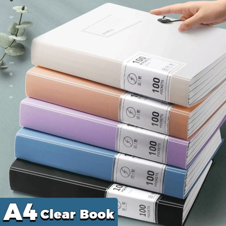 Clear Book A4 Expanding File Folder Clear Folder Document Organizer ...