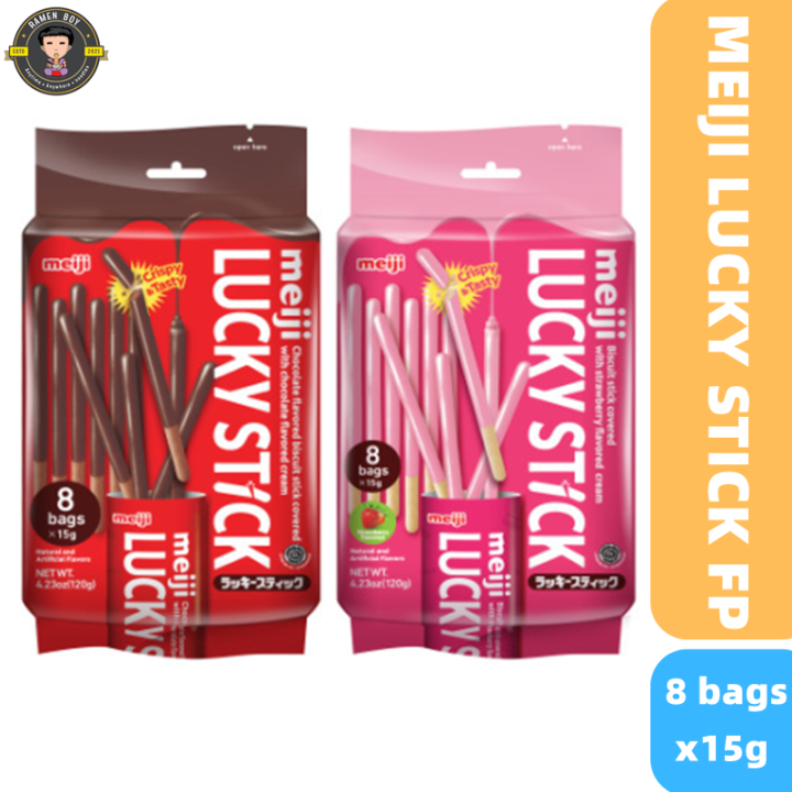 Meiji Lucky Stick Family Pack 120g [Chocolate/Strawberry] | Lazada