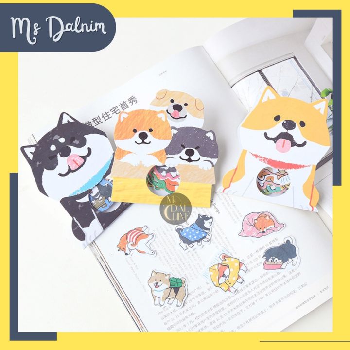 [Ms Dalnim] Stiker Lucu Aesthetic Cute Dog Anjing Jepang Shiba Inu ...
