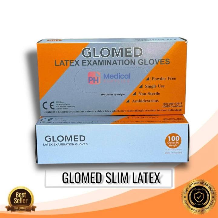 GLOMED Latex SLIM Surgical GLOVES (100PCS) | Lazada PH