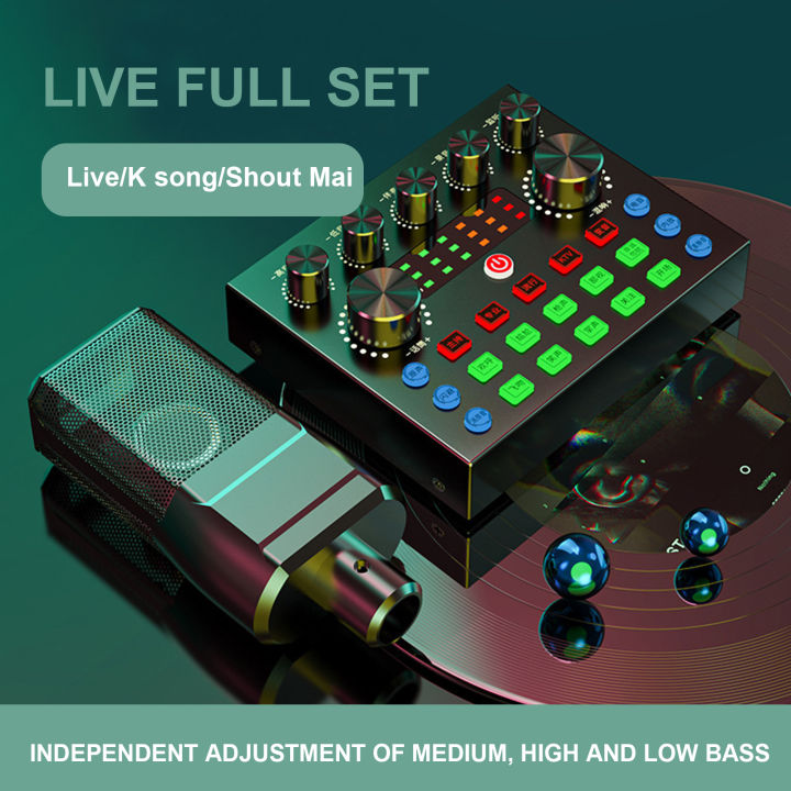 V8S Wireless Sound Card High Fidelity Sensitive Rechargeable Bluetooth5 ...