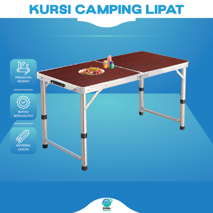 Meja Lipat Koper 4 Kursi, Meja Lipat Meja Koper Aluminium meja Portable ...