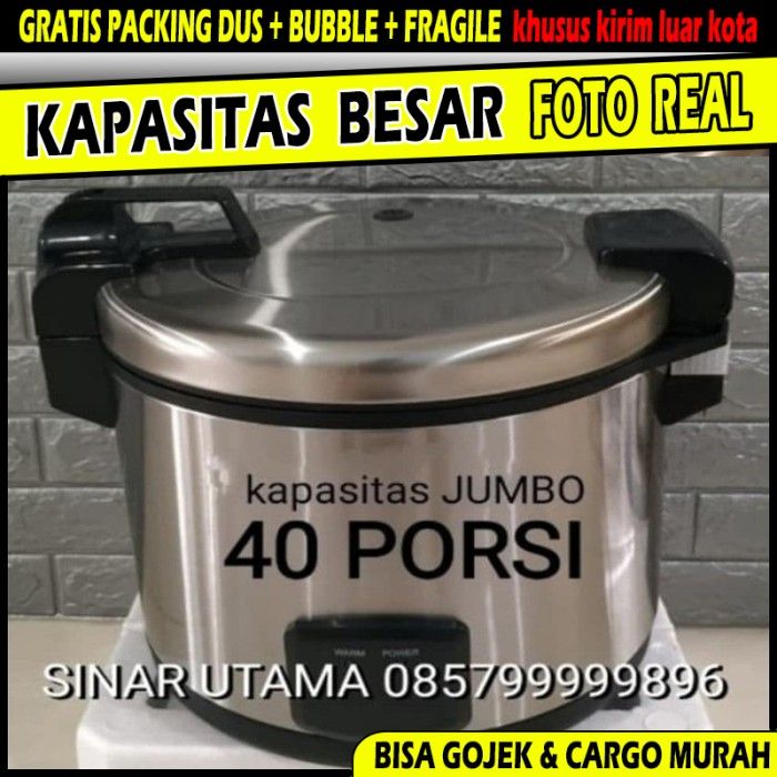 PROMO TERBARU - MAGIC COM JUMBO 40 PORSI BESAR RICE COOKER JAR 20 LITER ...