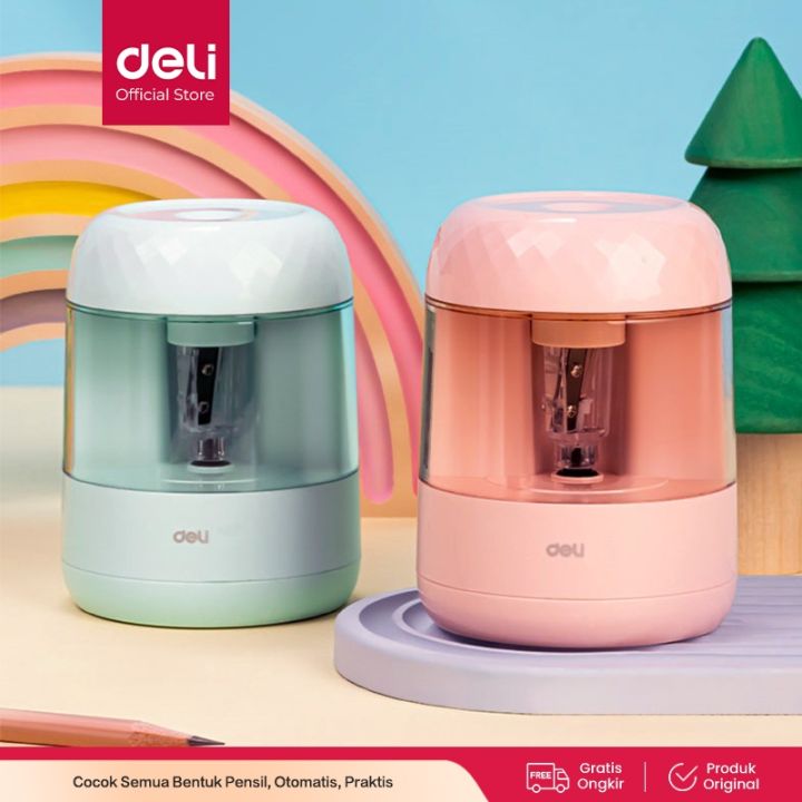 Deli Rautan Pensil Elektrik Otomatis / Electric Pencil Sharpener Lucu ...