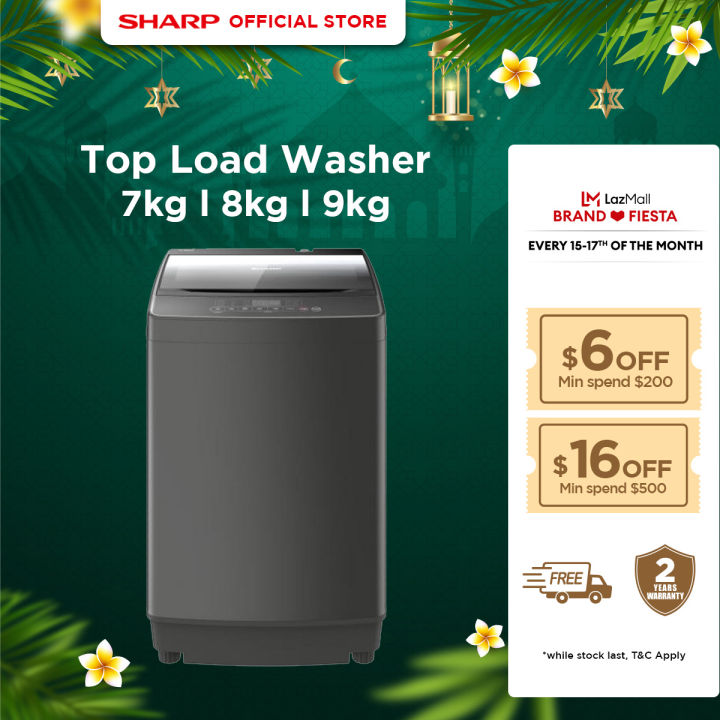 SHARP 7Kg l 8Kg l 9Kg Top Load Washer Washing Machine ES-G70G | ES-G80G ...