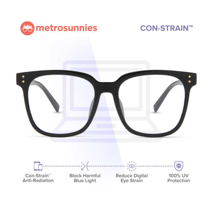 MetroSunnies Blake Specs Con-Strain Anti Radiation Replaceable Lens ...
