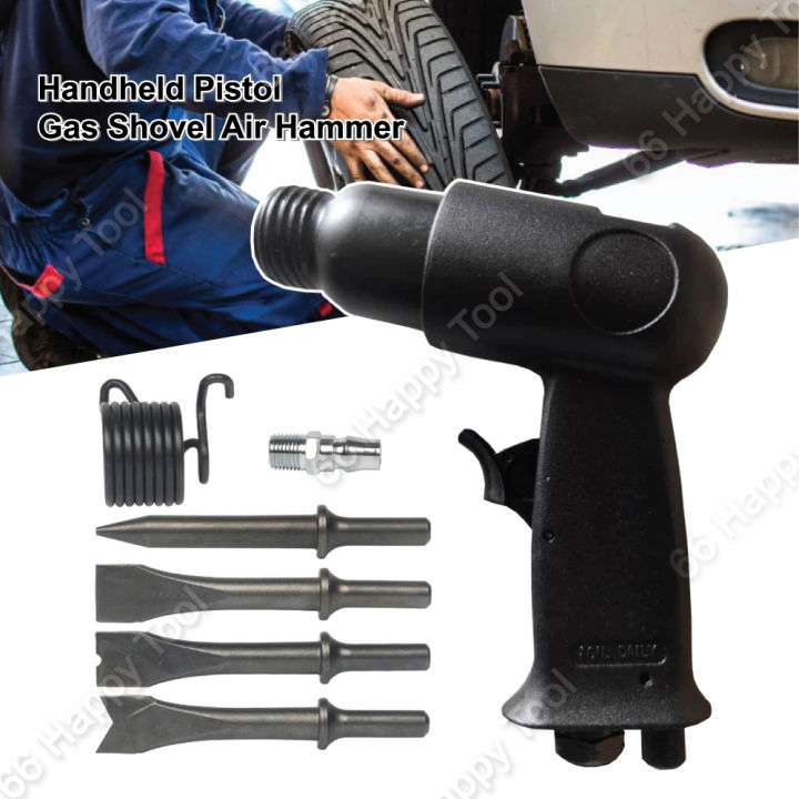Handheld Pistol Gas Shovel Air Hammer #150 4 Chisel Small Rust Removal ...