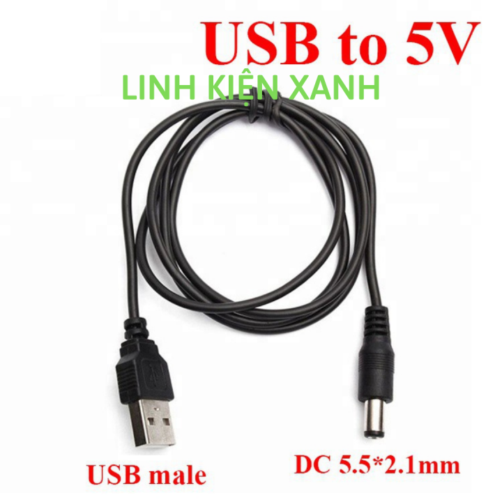 Dây Cáp Chuyển Đổi Usb Sang Cổng 5.5 mm 5v Dc Tiện Dụng - Dây sạc ...