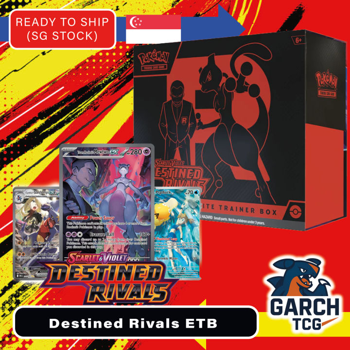 (SG READY STOCK) Pokemon TCG Card Destined Rivals SV10 ETB Set, Booster ...