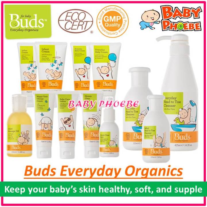 Buds Everyday Organics Infant Cream/ Everyday Cream/ Nappy Time Change ...