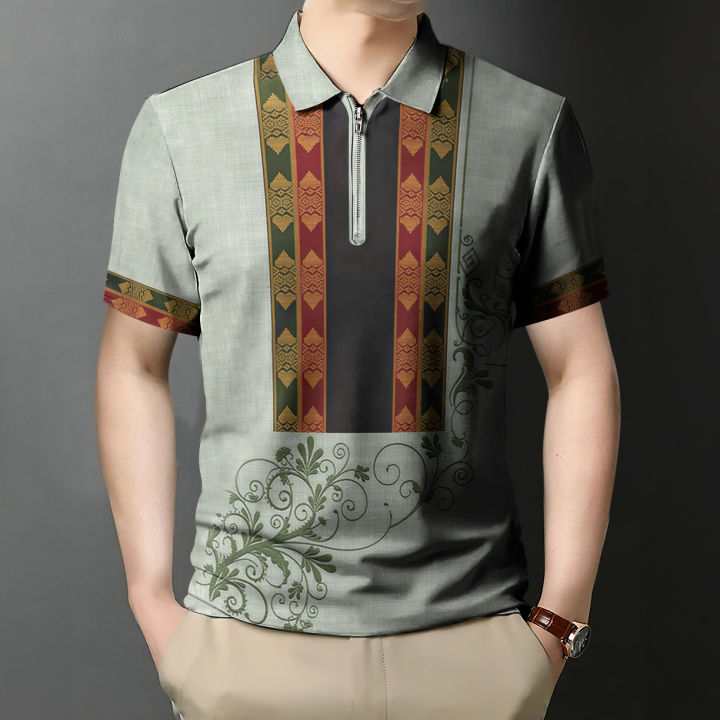 Summer Polo Shirt For Men Barong Shirt Asian Attire For Men Modern ...