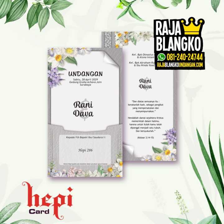 Blangko Undangan Murah Hepi 286 | Raja Undangan | Lazada Indonesia