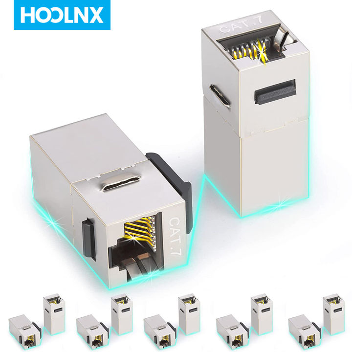 HOOLNX Keystone Coupler Jack, CAT7/CAT6A/CAT6 RJ45 Inline Coupler ...