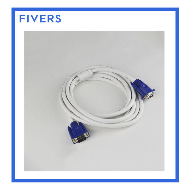 VGA Cable White Colored Heavy Duty VGA Cable | fiverstrading | Lazada PH