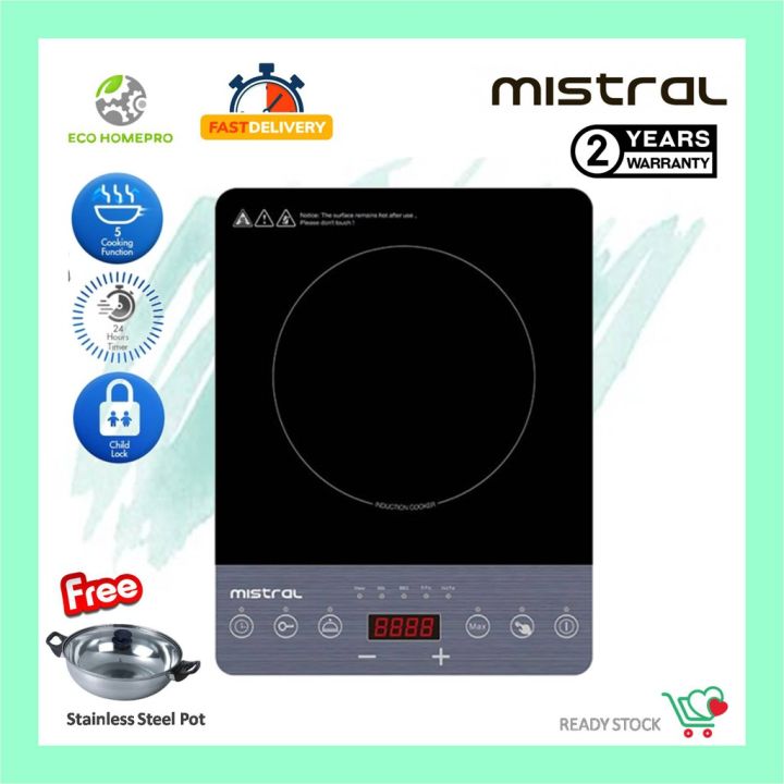Mistral 2000W Induction Cooker MIC314 * Free Stainless Steel Pot * | Lazada