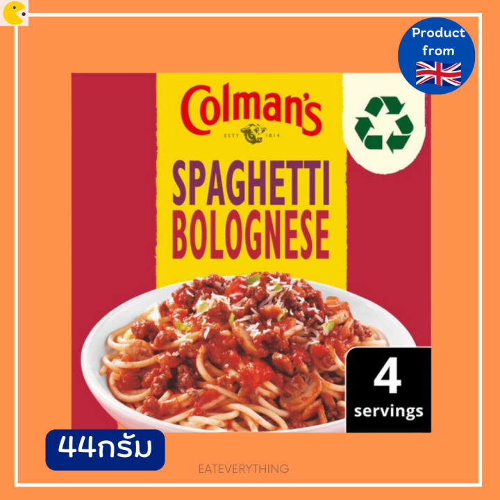 Colman's Spaghetti Bolognese Sauce Mix 44g โคลแมนส์ ซอสผงสปาเก็ตตี้โบ ...