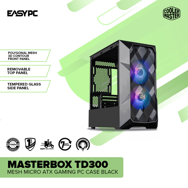 EasyPC | Cooler Master Masterbox TD300 Mesh Micro ATX Gaming PC Case ...