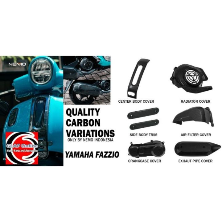 Nemo carbon garnish cover yamaha fazzio | Lazada PH