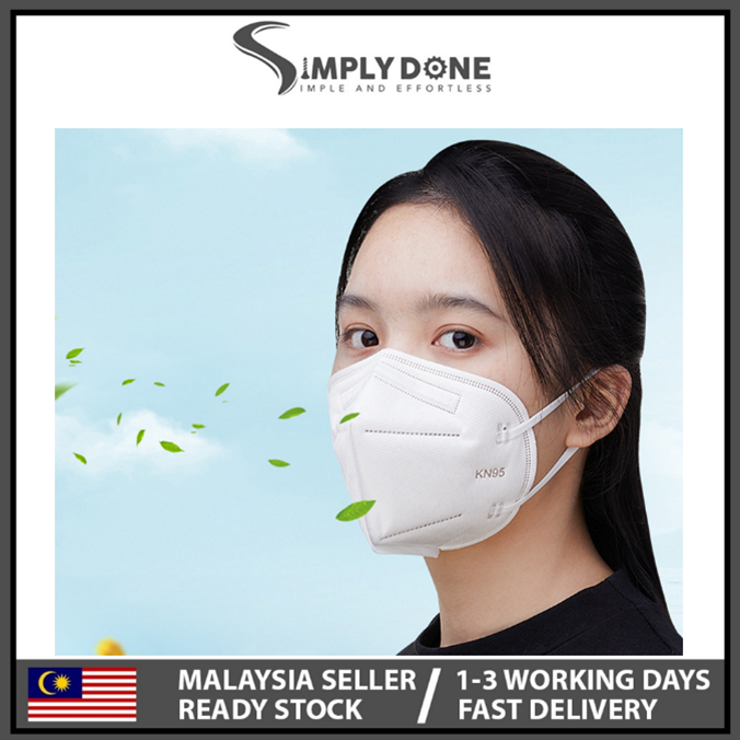 SIMPLYDONE 10pcs 5-ply White KN95 Face Mask N95 Protection Face Mask ...