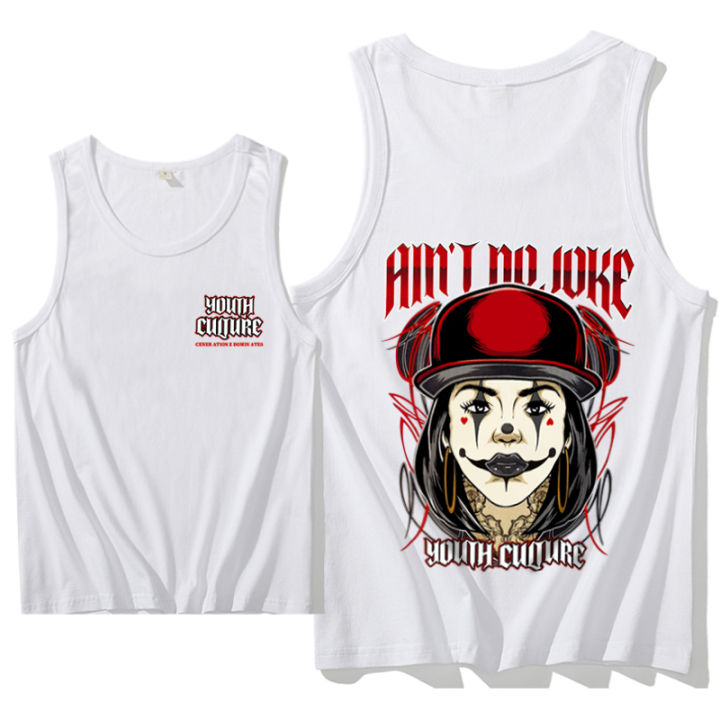 American Oversized Sando Men's Women's Universal Hip Hop Clown Print ...