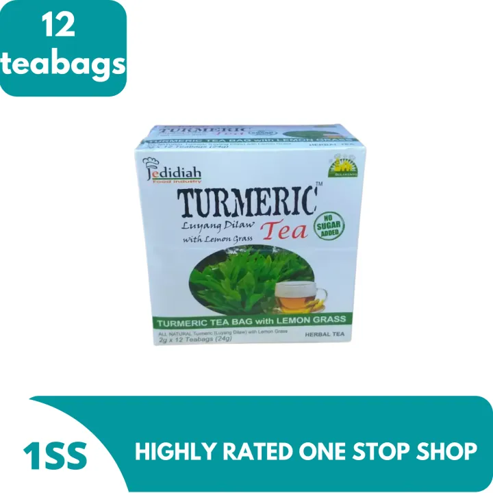 Jedidiah Turmeric Luyang Dilaw with Lemon Grass Tea No Sugar Added 2g x ...
