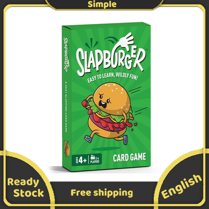 Slap Burger Card Game Fun Family Game Wildly Fun Matching Card Game ...