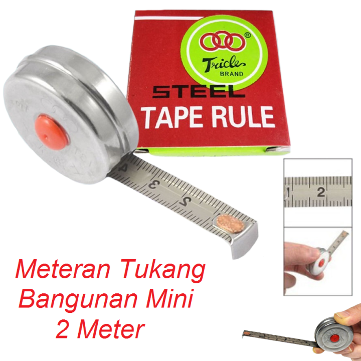 Meteran Jengkol 2M - Meteran Bulat 2 Meter - Meteran Stainless | Lazada ...