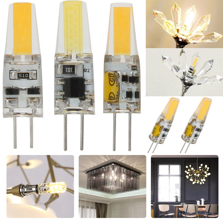 HOME WI Super Bright DC/AC 12V 220V Mini G4 6W LED Bulbs 1505 COB ...
