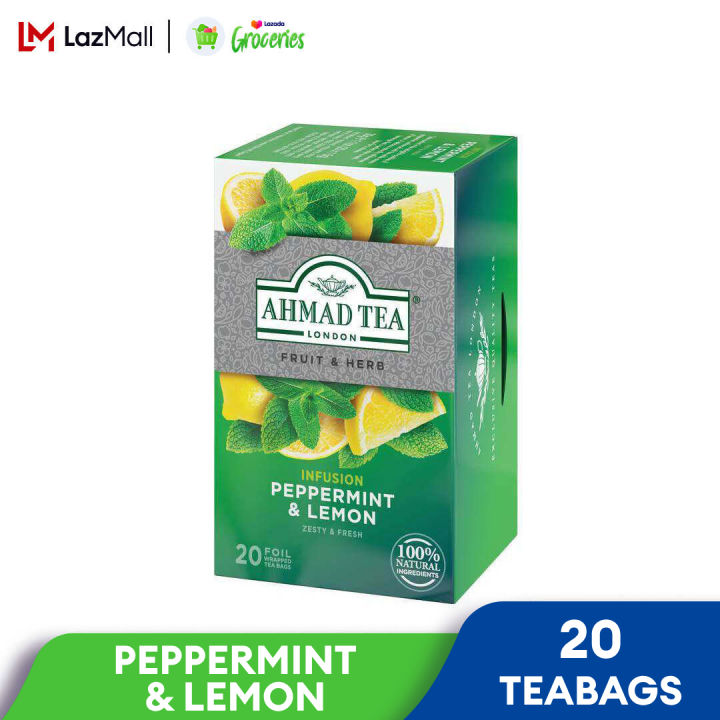 Ahmad Tea Peppermint & Lemon 20 teabags | Lazada