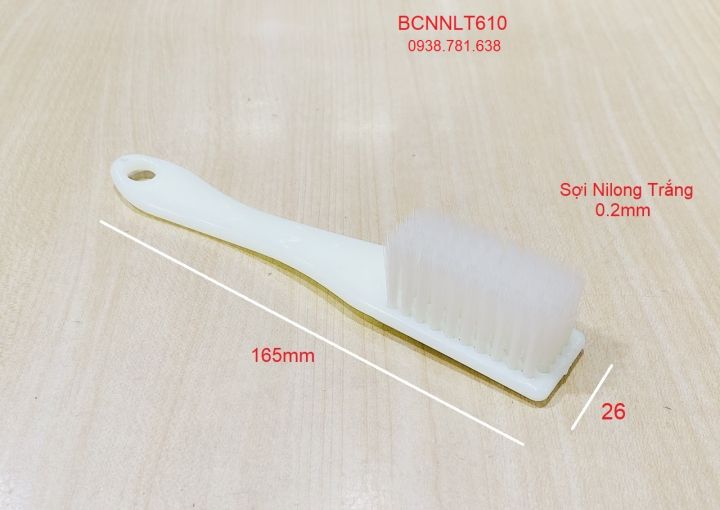 Bàn Chải Cán Nhựa Sợi Cước Nilong Trắng Mềm 610 Lazadavn