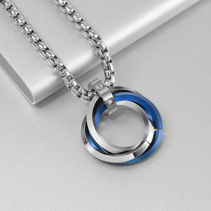 BAC 316L Stainless Steel Retro Pendant Personalized Ring Men's Simple ...