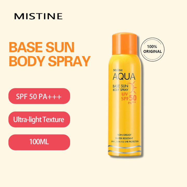 Thailand Mistine small yellow bottle sunscreen spray body hydrating ...