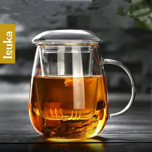 Gelas Kaca Aesthetic Gelas Teh Kopi Susu Matcha Gelas Infuser Saringan ...