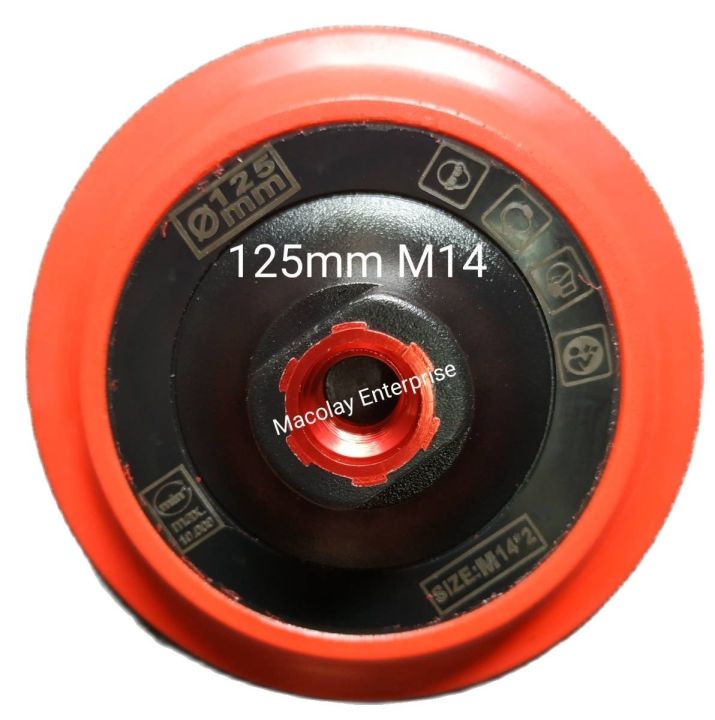 5-inch 125mm, M14 or M16 THREAD SIZE Backing plate Velcro for ROTARY ...