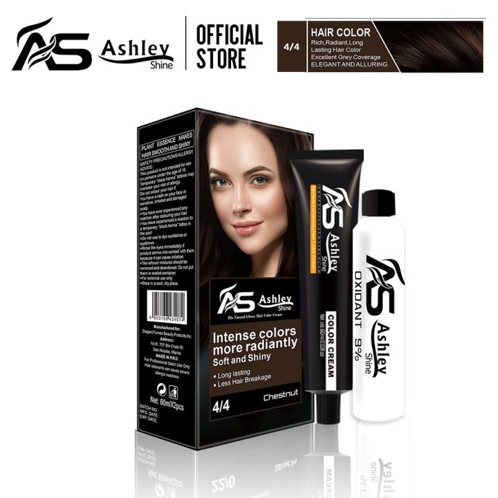 Ashley Shine Bio Natural Hair Color Set Hair Color Cream And Oxidizing ...
