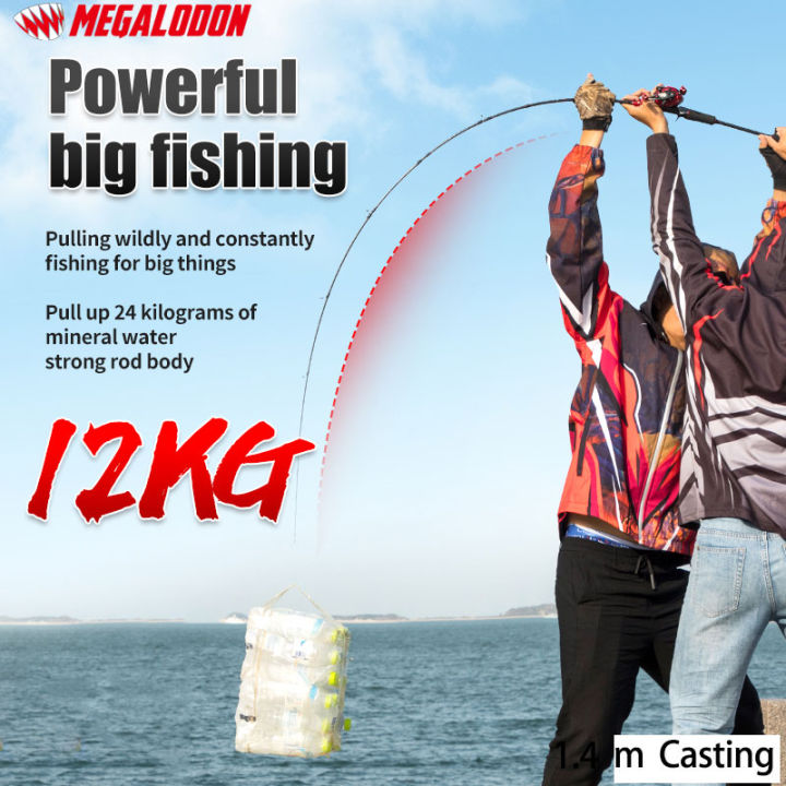 Megalodon Double rod fishing rods 1.68m 1.8m 2.1m L/M spinning casting ...