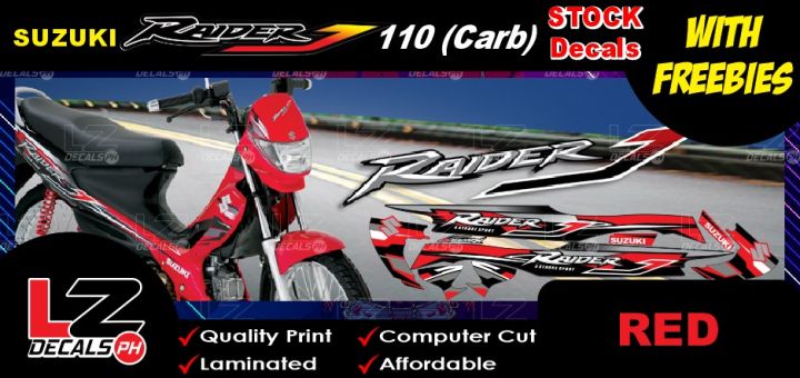 Suzuki Raider J 110 (Carb) Stock Decals / Stickers with Freebies ...