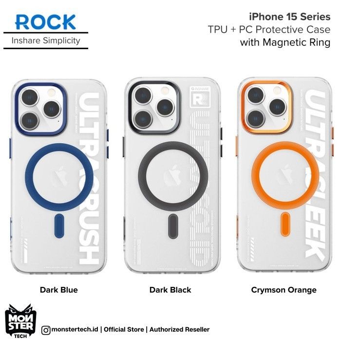 Case iPhone 15 Pro Max Casing Magsafe ROCK Inshare Simplicity Magnetic ...