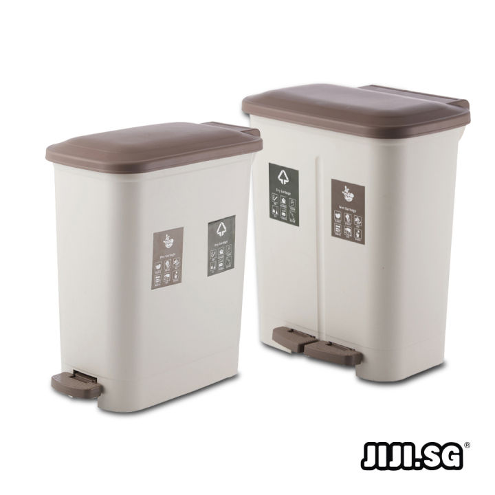 TOBIAS Dual Compartment Dustbin - Garbage Bin / Trash Bin / Waste Bin ...
