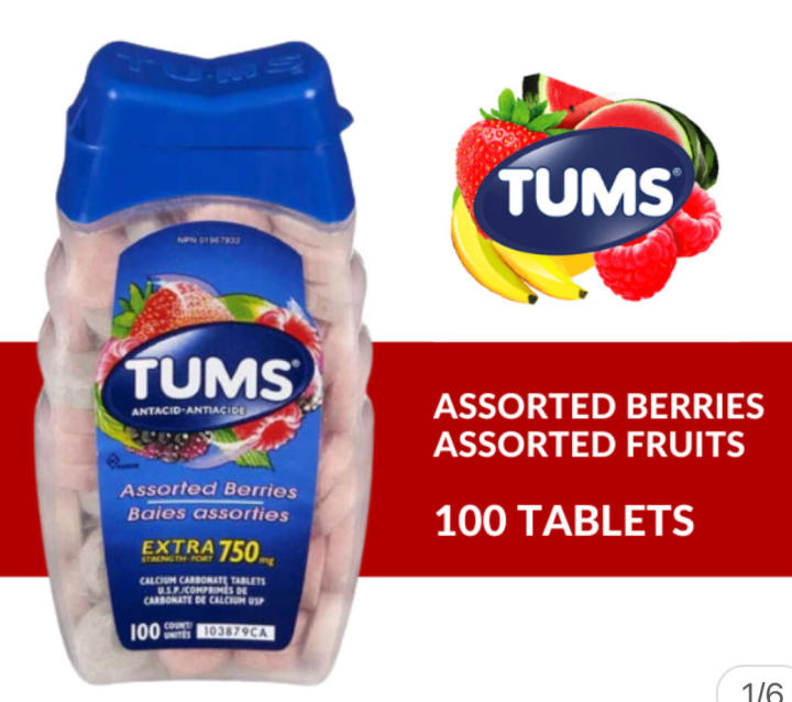 TUMS Antacid extra strength 750 mg 100 tablets | Lazada PH