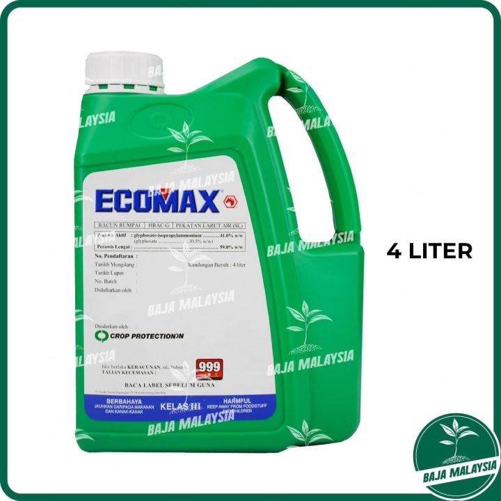 ECOMAX 4 Liter Herbicide Glyphosate 41% Weed Grass Killer Grasskiller ...