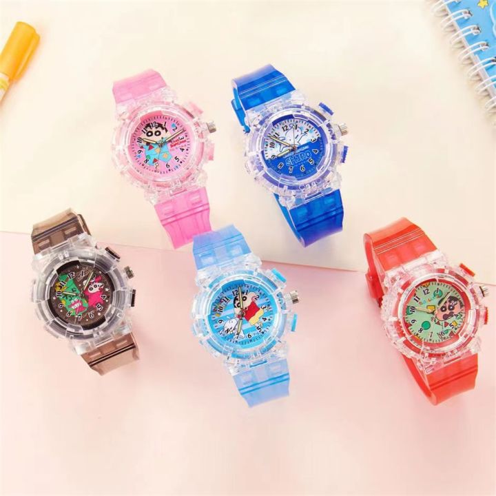【sanheZ】Crayon Shin-Chan Led Luminous Watch Children's Cartoon ...