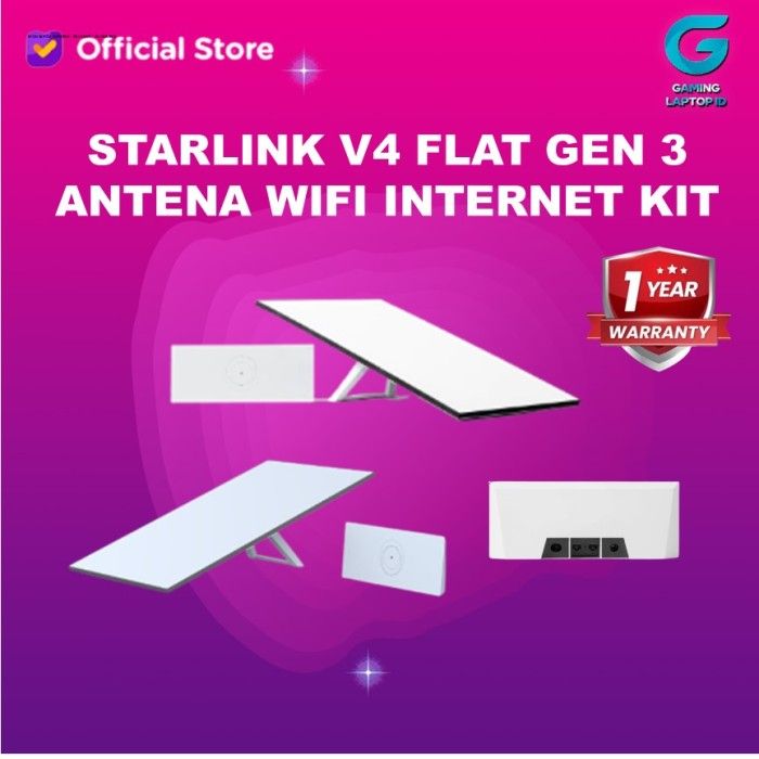 Promo Flash Sale FOR SALEH STARLINK V4 FLAT GEN 3 ANTENA WIFI INTERNET ...