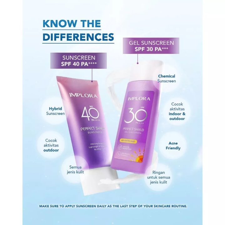 Implora Perfect Shield Gel Sunscreen SPF 30 PA+++ / SPF 40PA ...